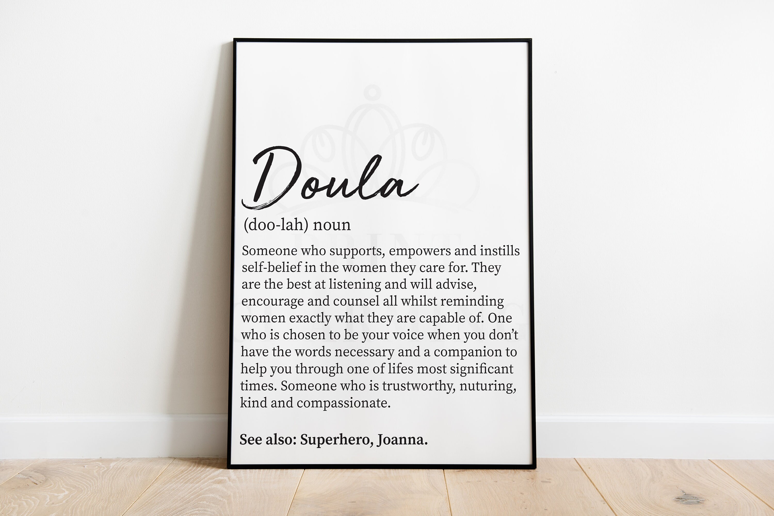 Doula Definition Print Doula Gift Present for Doula Doula | Etsy