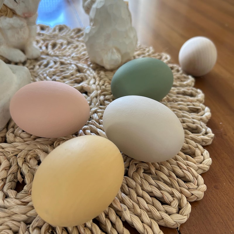 5 Inch Wooden Eggs - Etsy