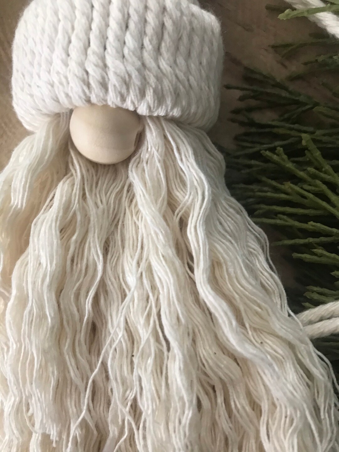 Long Beard Macrame Santa Gnome Christmas Ornament, Macrame Hanging ...