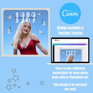Custom 1989 Canva Template Graphic Digital Download Poster Digital ...
