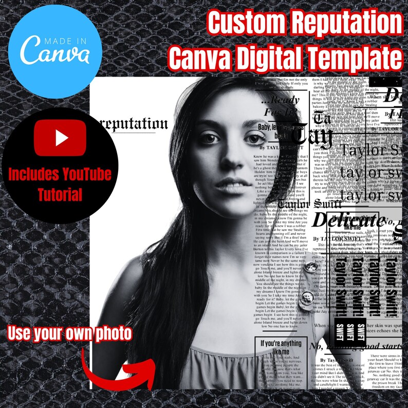 Custom Reputation Canva Template Graphic Digital Download Poster ...