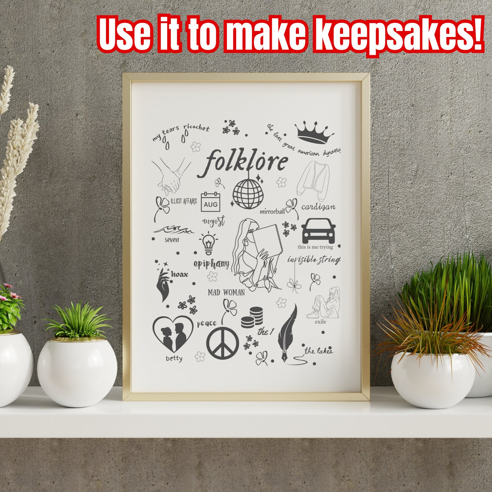 Folklore Png, Folklore SVG, Folklore Album, Folklore Songs, Print & Cut ...