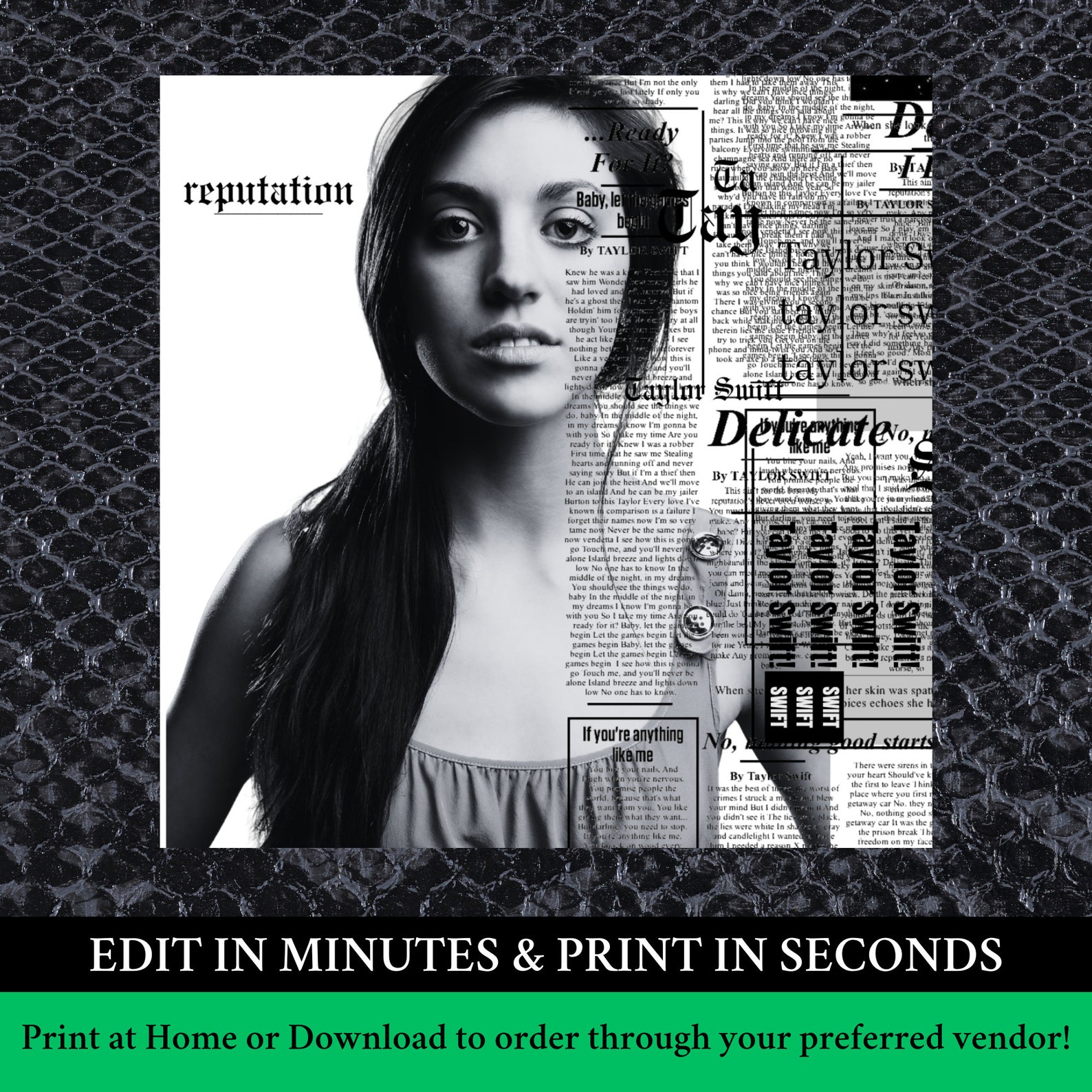 Custom Reputation Canva Template Graphic Digital Download Poster ...