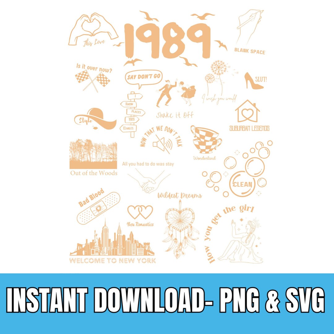 1989 TV Png, 1989 TV SVG, Taylor's Version, 1989 Album, 1989 Songs ...