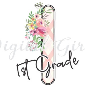 Back to School Sublimation. 1st First Grade PNG. Teachers. First Day ...