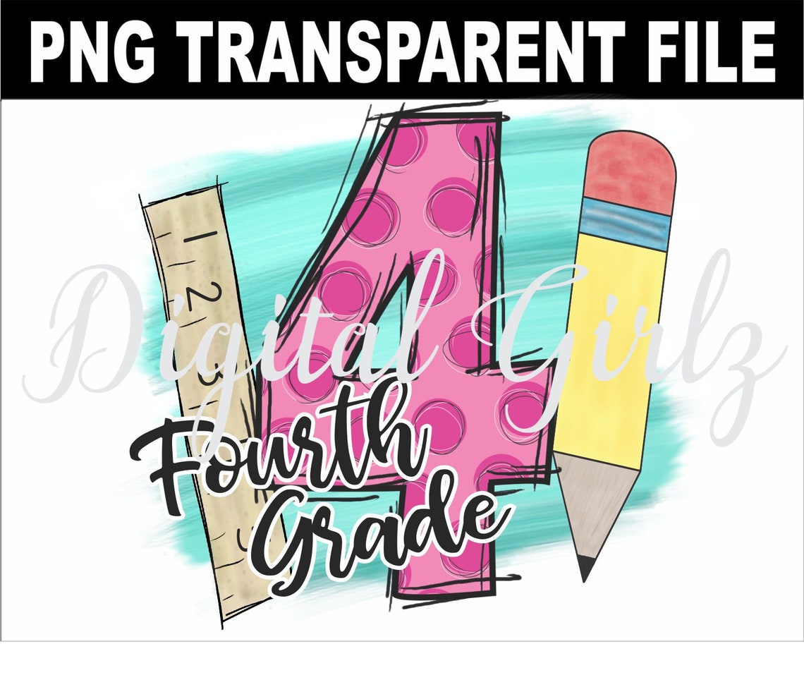 Back to School Sublimation. 4th Fourth Grade PNG. Teacher. - Etsy