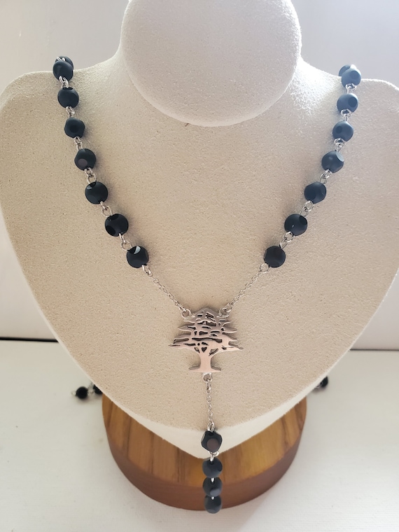 ارزة لبنان Lebanese Cedar Tree arze Rosary Necklace - Etsy