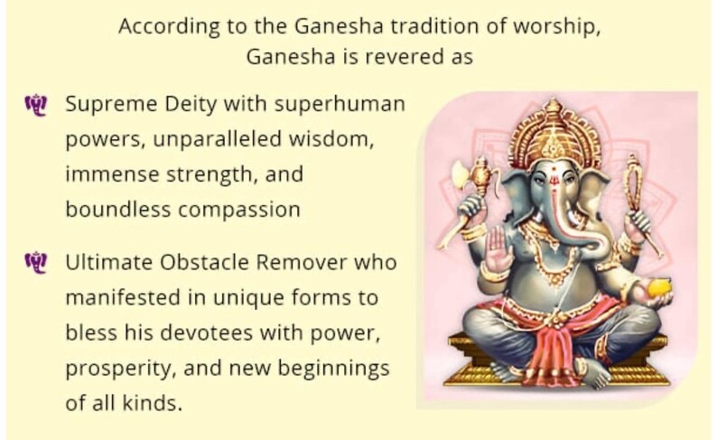 Ganesh Puja for Obstacle Removal and Success in All Levels of Life - Etsy
