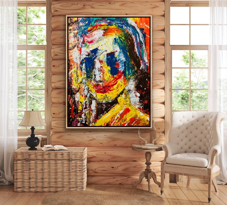 Distorted Joker Abstract Painting | Handmade Painting | Acrylic on ...