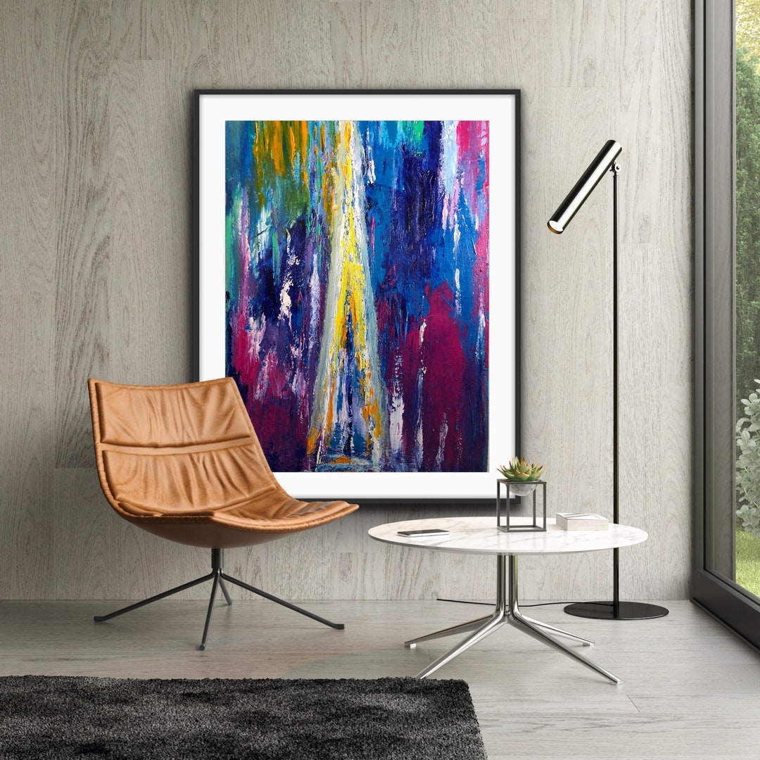 Handmade Abstract Acrylic Painting on Canvas: Purple Abduction Art - Etsy