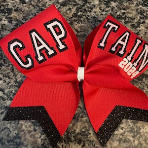 Captain Cheer Bow in Your Team Colors, Great Sideline Cheer Bow, Dance ...