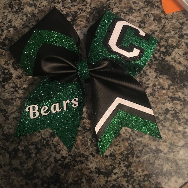 Green Cheer Bow - Etsy