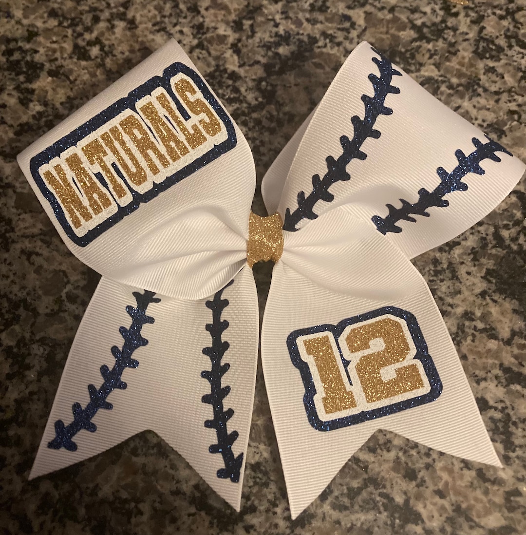 Softball Bow/ Custom Softball Bows, Number on Bow, Softball Number Bow ...