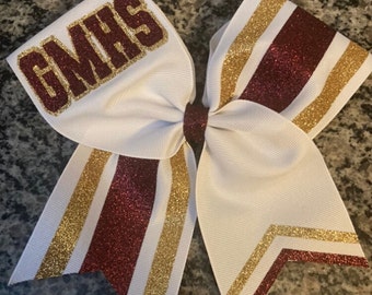 Maroon Burgundy Cheer Bow Custom Team Cheer Bow. Great Sideline Cheer ...