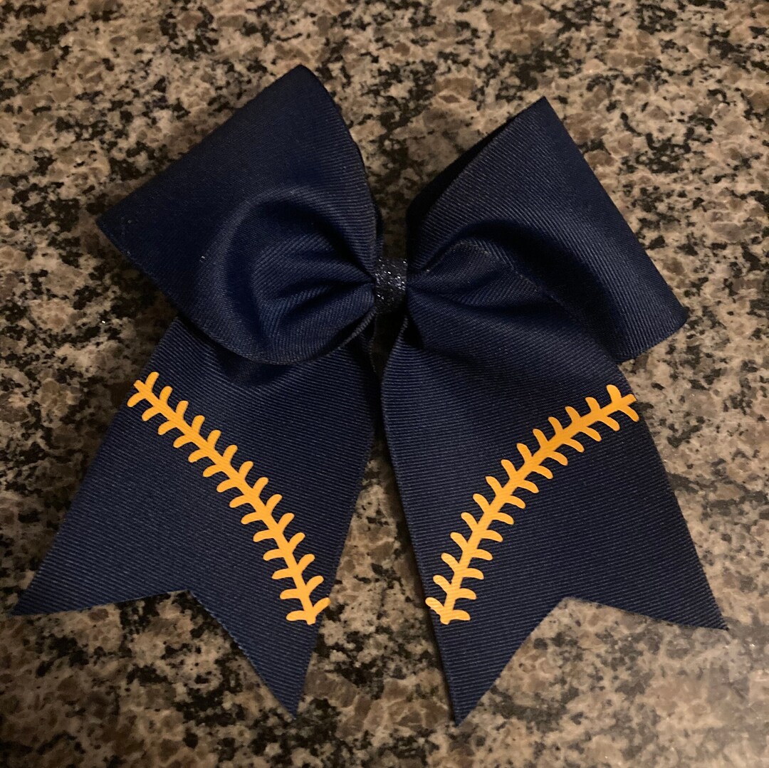 Softball Hair, Softball Laces Bow. Softball Gameday Bow, Softball ...