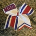 Burgundy Cheer Bow, Custom Cheer Bows in Your Team Colors, Stripes on ...