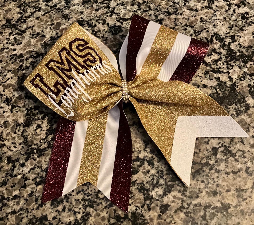 Custom Cheer Bow – Personalized With Team Name & Colors- Comp Cheer and ...