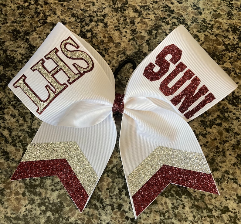 Maroon Burgundy Cheer Bow Custom Team Cheer Bow. Great | Etsy