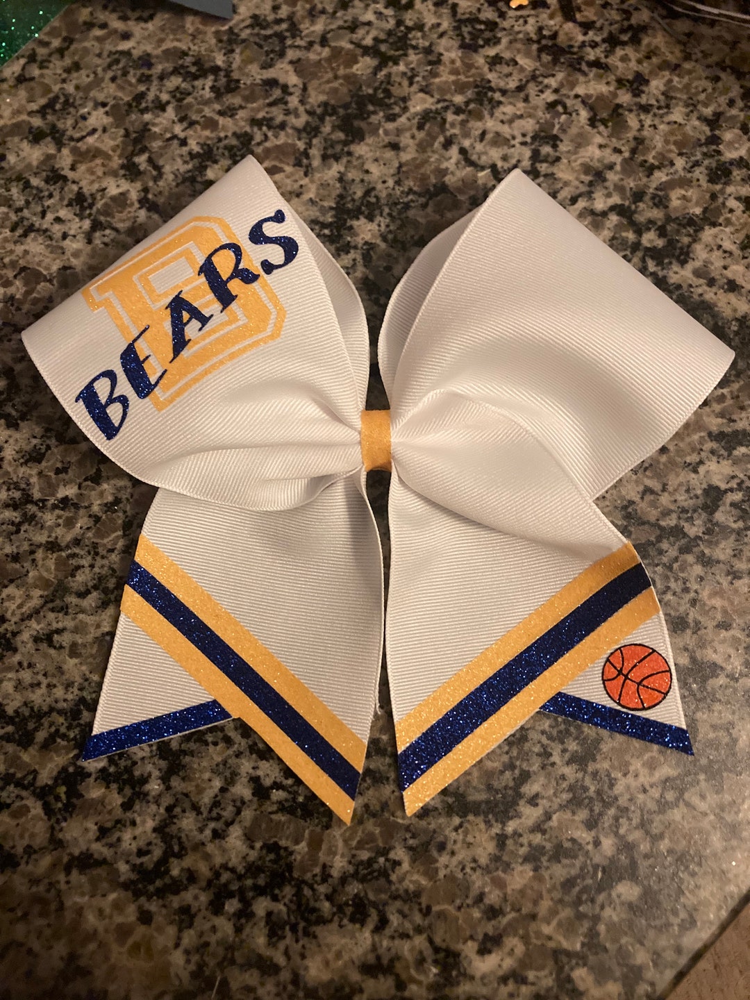 Basketball Cheer Bow/ Bows With Basketball/ Gameday Bow/ Sideline Bows ...