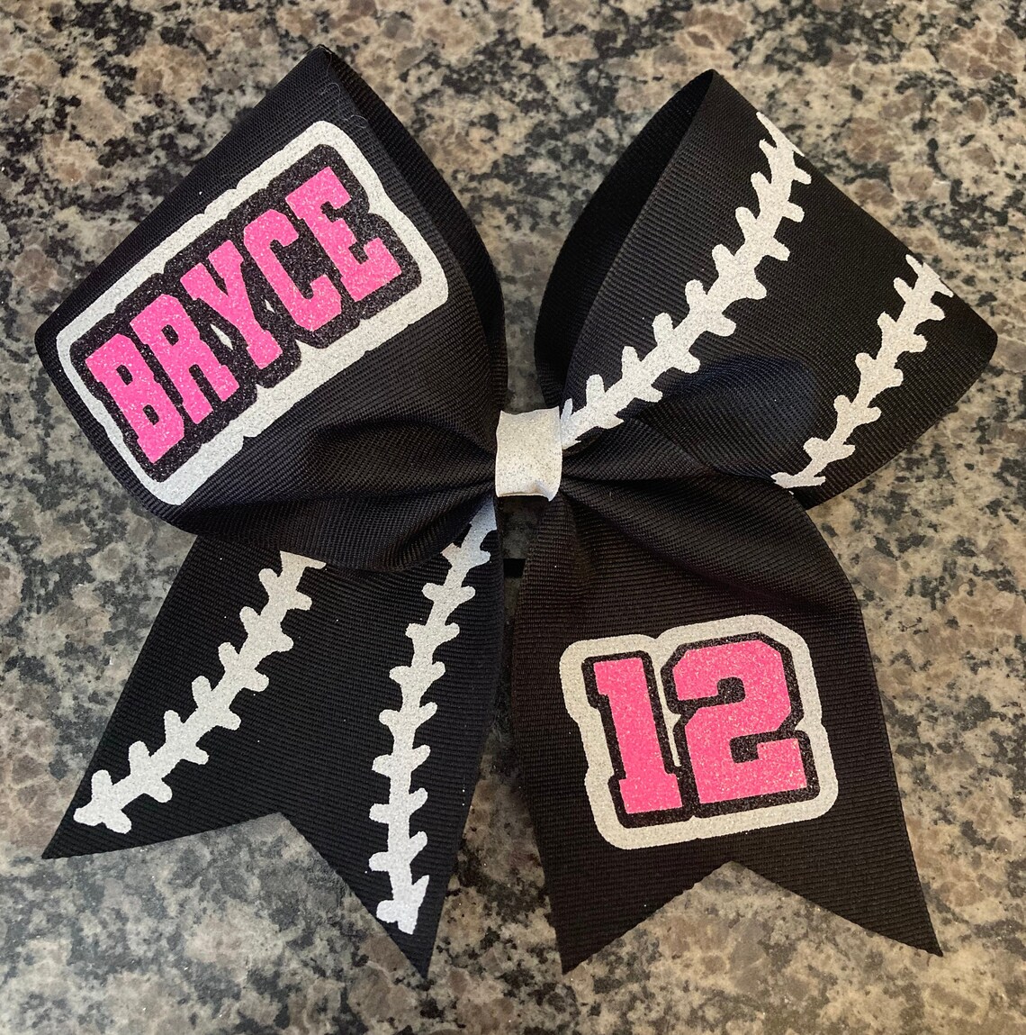 Softball Bow/ Custom Softball Bows Number on Bow Softball - Etsy