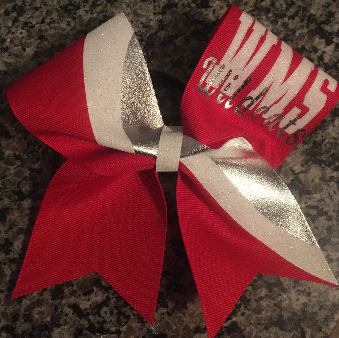 Metallic Custom Cheer Bow in Swish Design. Great Gameday Cheer Bow, Rec ...