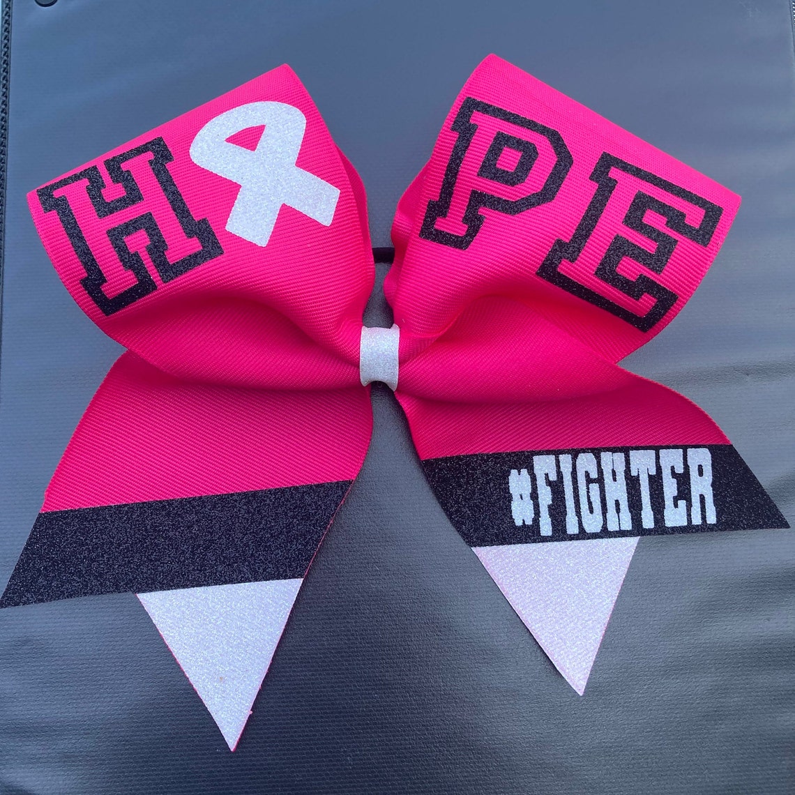 Pink cheer bow/ Breast cancer cheer bow/ October Cheer bow | Etsy