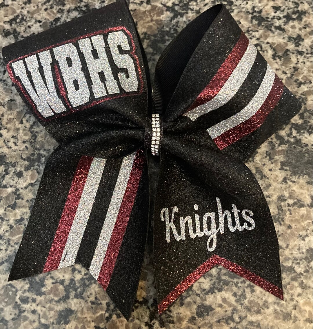 Burgundy Glitter Cheer Bow, Custom Bows in Your Team Colors. Cheer Bow ...