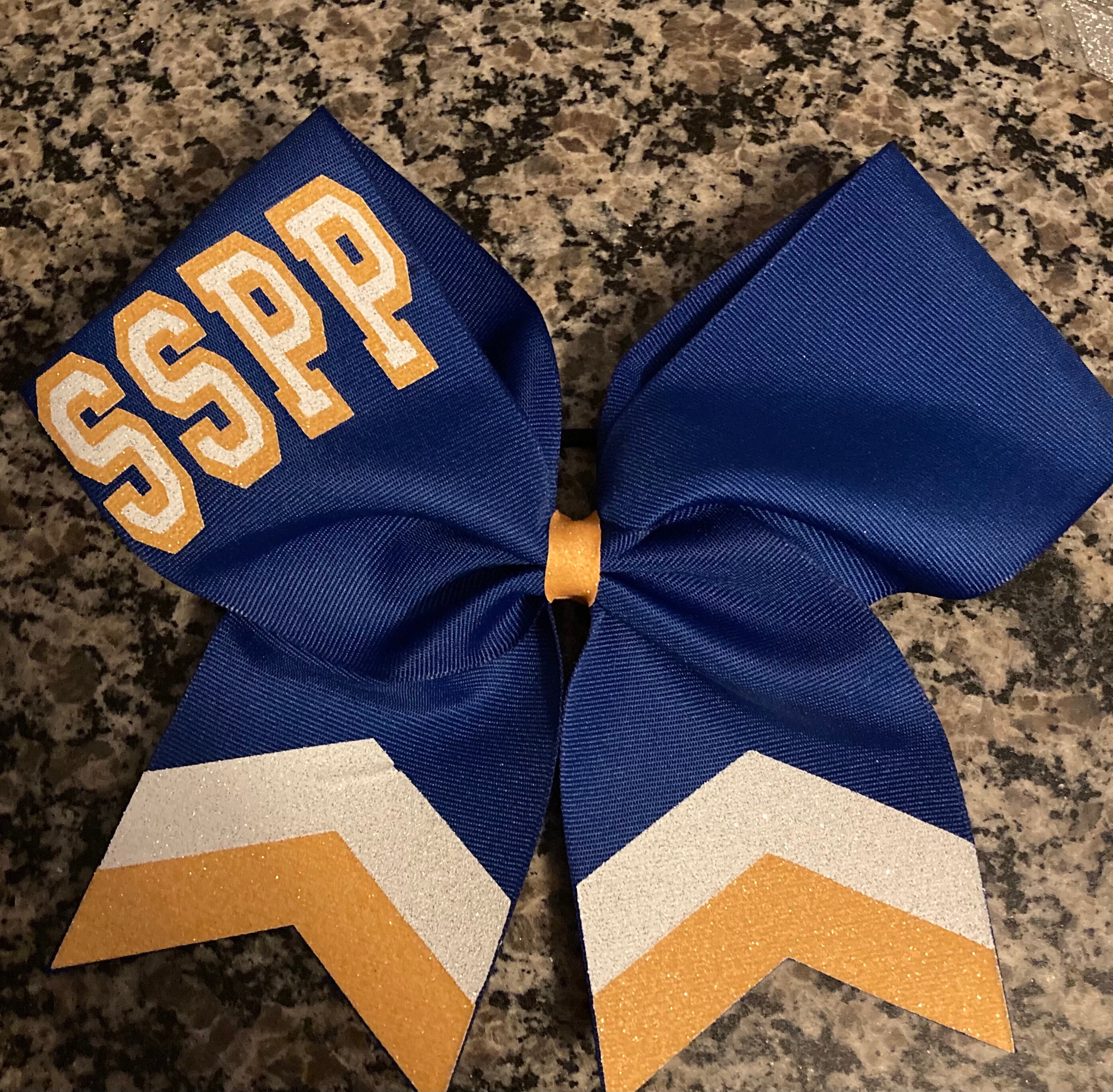 Cheer Bow Personalized in Team Color/ Chevron Tails - Etsy