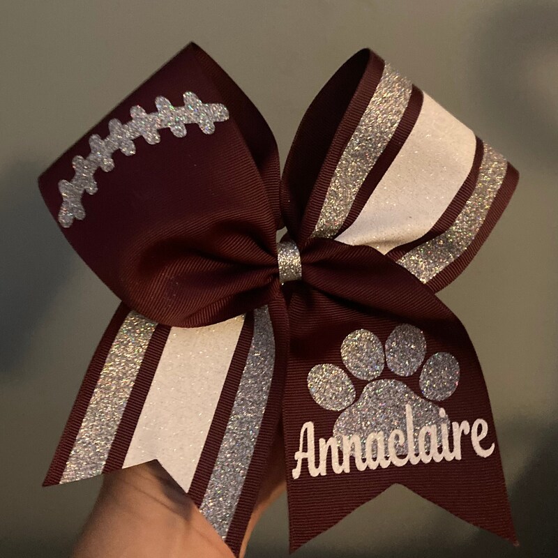 Maroon Cheer Bows - Etsy