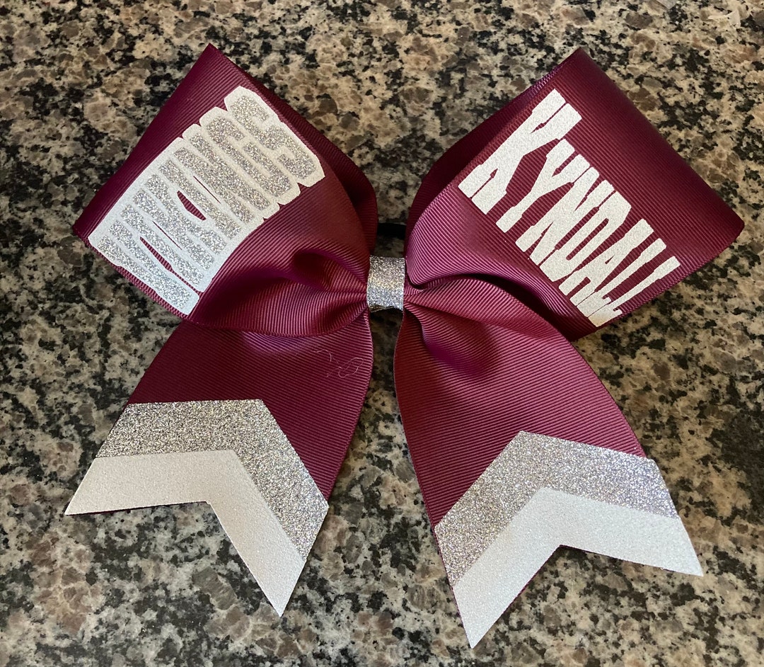 Maroon Burgundy Cheer Bow Custom Team Cheer Bow. Great Sideline Cheer ...