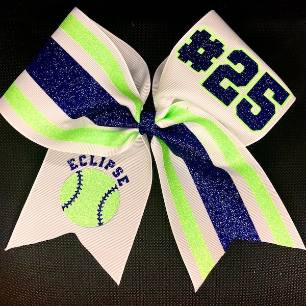 Softball Bows - Etsy