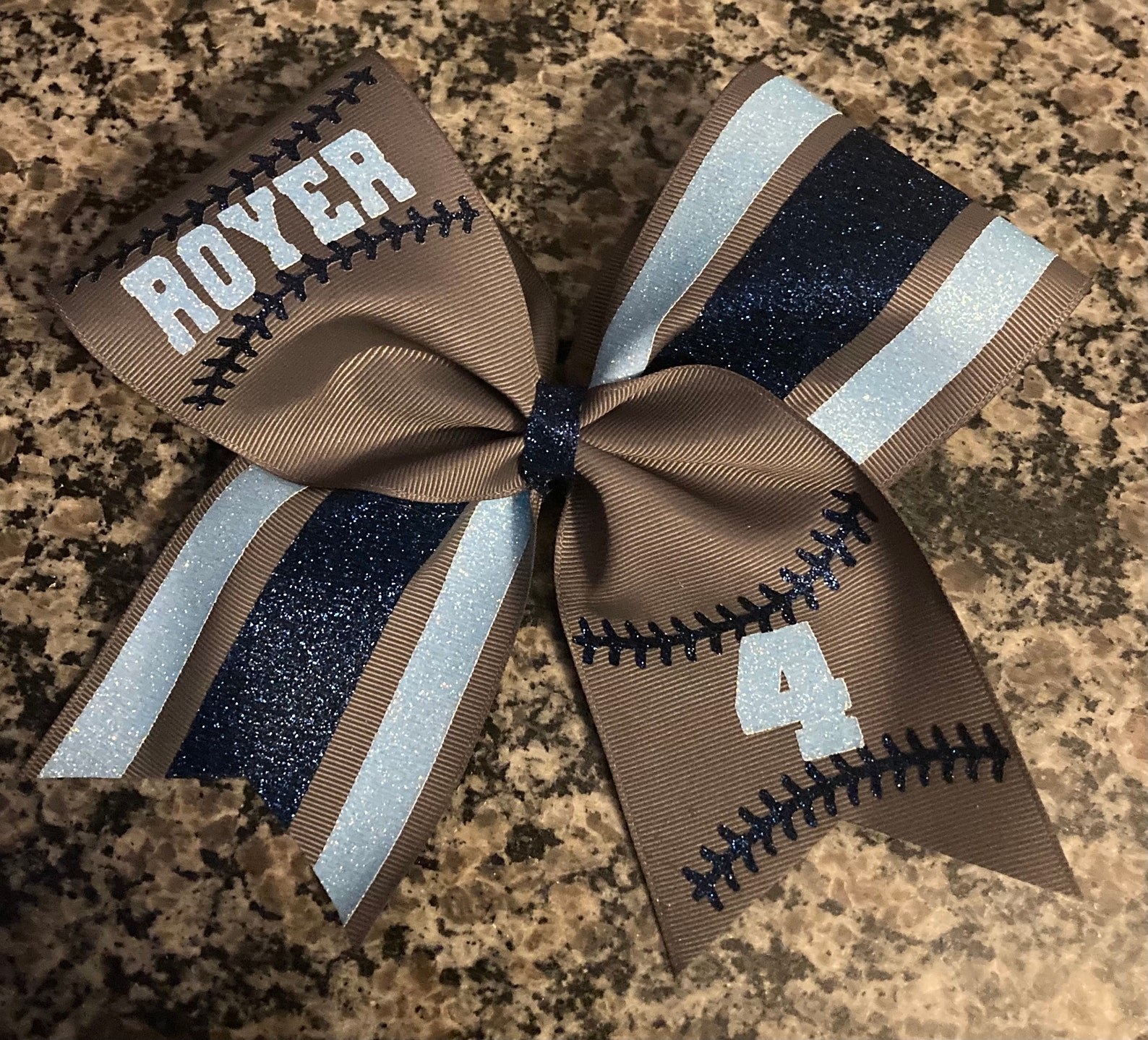 Softball Bow in Your Team Colors/ Softball Bow With Laces/ - Etsy
