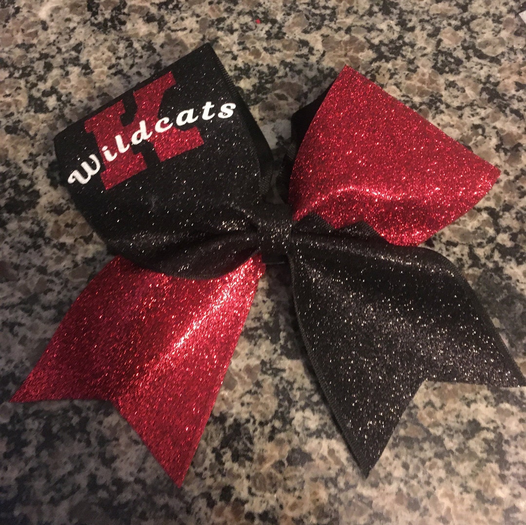 Cheer Bow in Full Glitter / 2 Color Cheer Bow / Rec Cheer Bow - Etsy