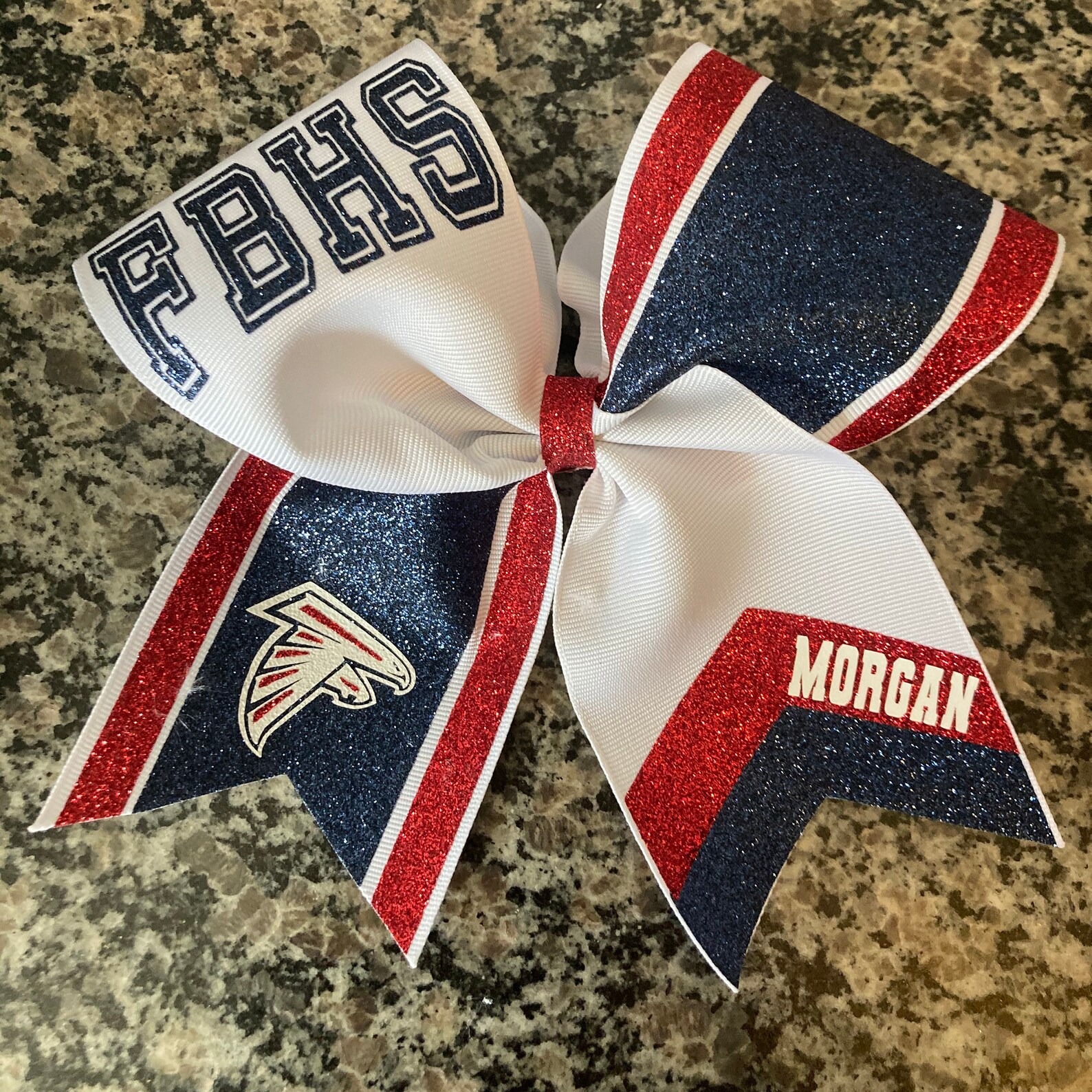 Falcon Bow/ Cheer Bow/ Custom Mascot Bow/ School Cheer Bow/ Name on Bow ...