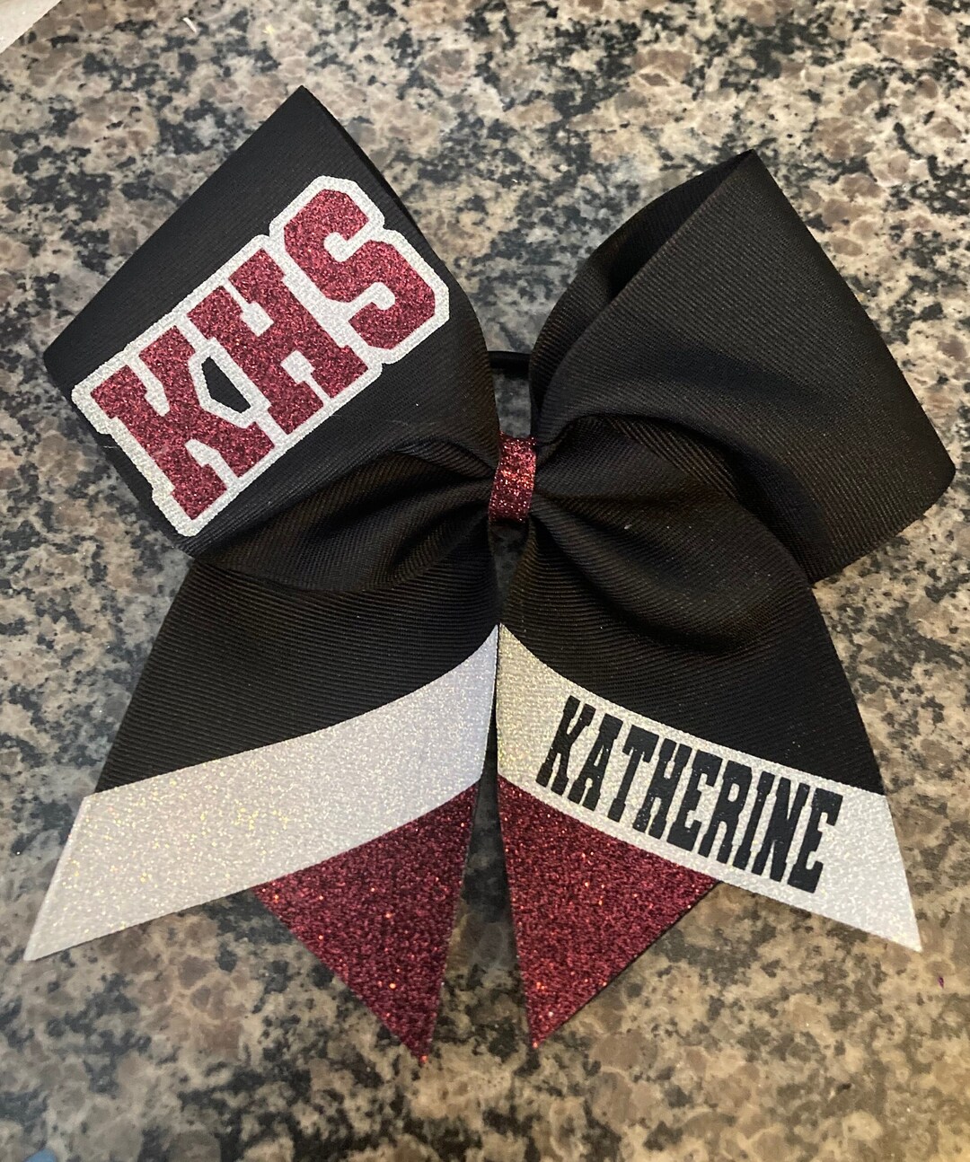 Burgundy Cheer Bow. Bows Designed in Your Teams Colors. Personalized ...