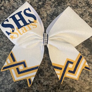 Cheer Bow in Custom Colors for School Cheer Bow/ Full Glitter Cheer Bow ...