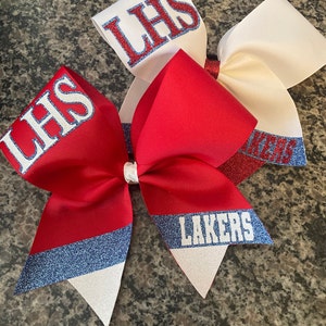 Yellow Gold Cheer Bow Custom Bows Sideline Cheer Rec Cheer Bow School ...