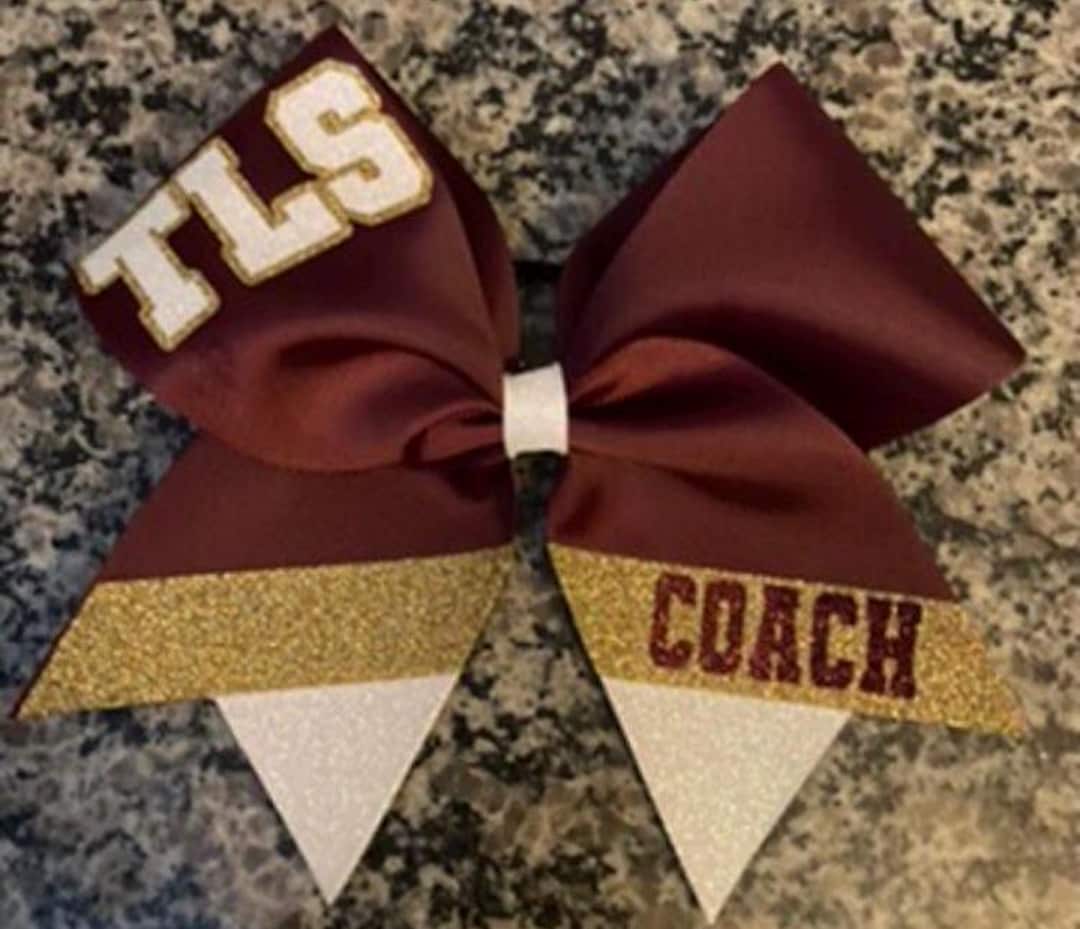 Burgundy Cheer Bow - Custom Team Bow- Your Colors on Cheer Bow ...