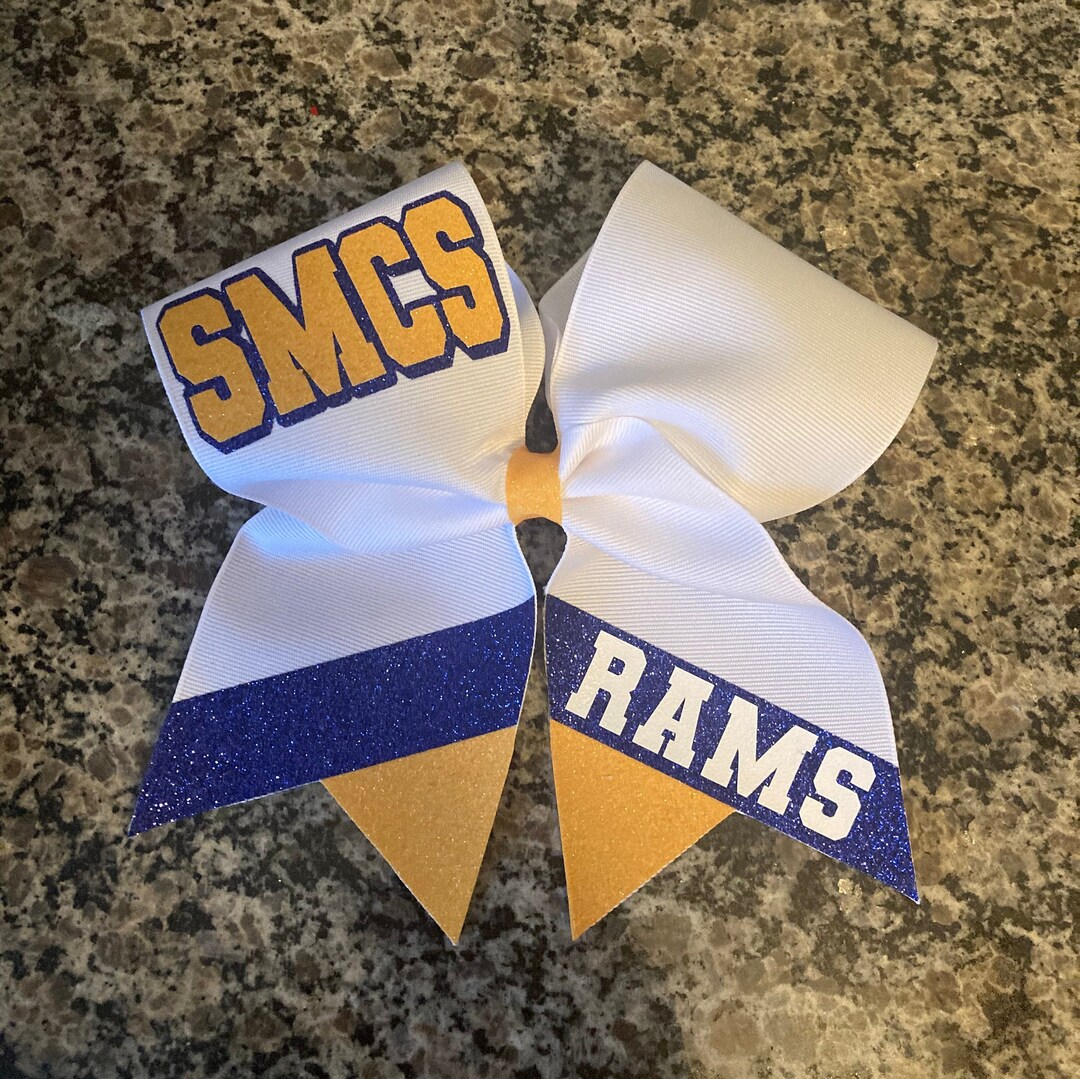 Cheer Team Cheer Bow, Personalized Cheer Bows With Colored Triangle ...