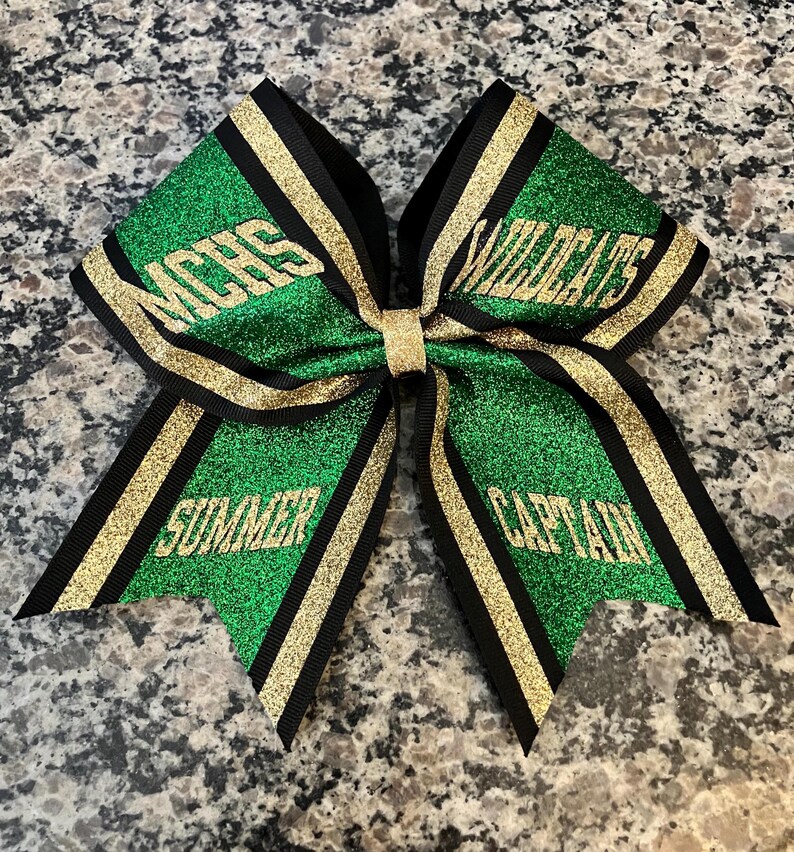 Custom Cheer Bow With Name & Team | Personalized Team Cheer Bow ...
