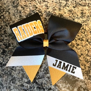 Red Cheer Bow With Name, Great Football Cheer Bow, Basketball Cheer Bow ...