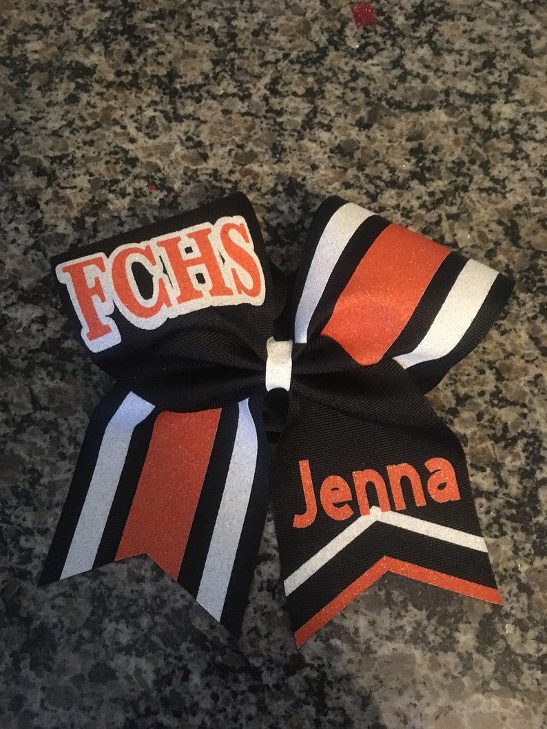 Team cheer bow Your team colors on bow Great sideline | Etsy