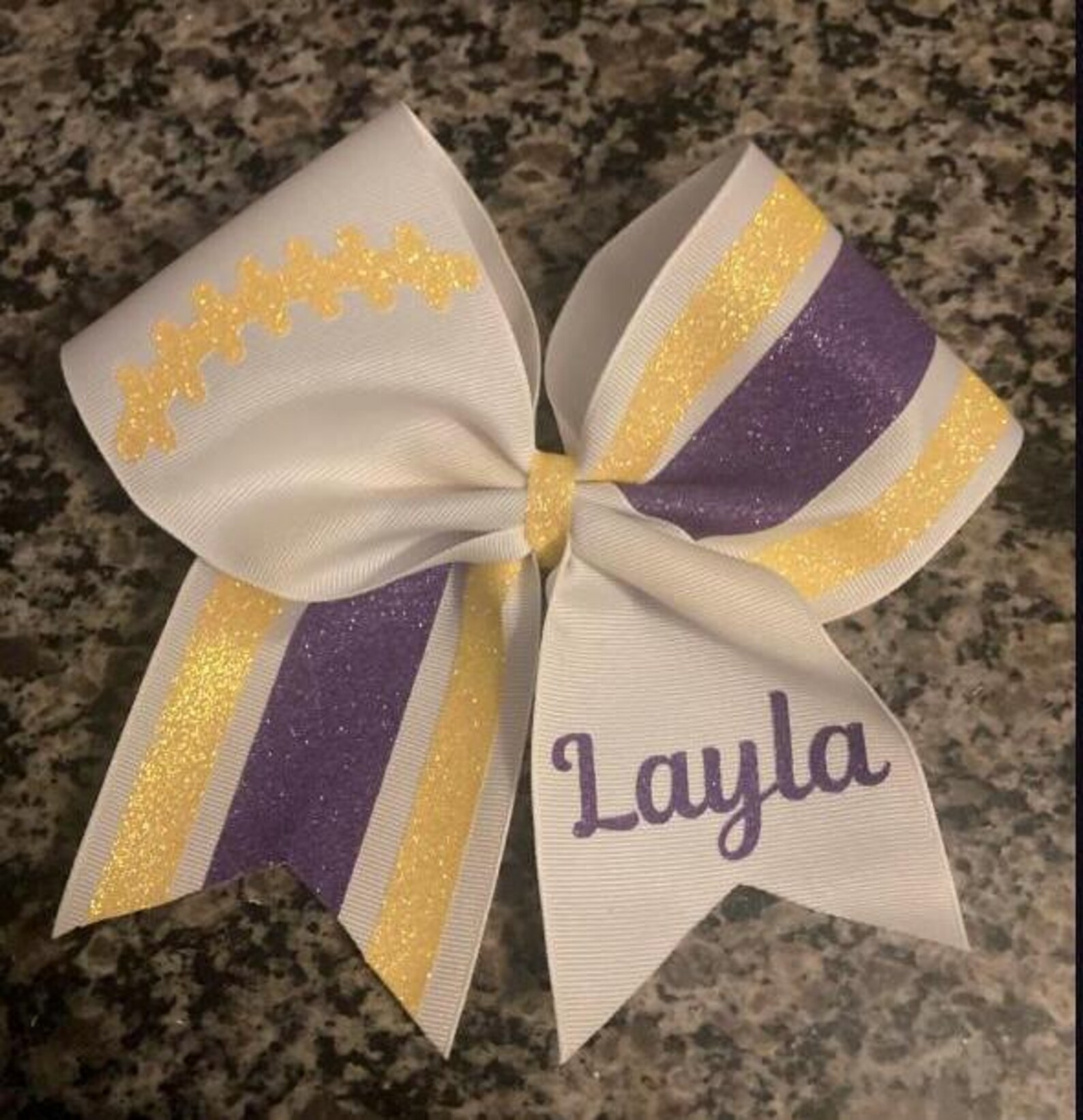 Football Cheer Bow | Personalized Cheer Bow | Custom Name and Team ...