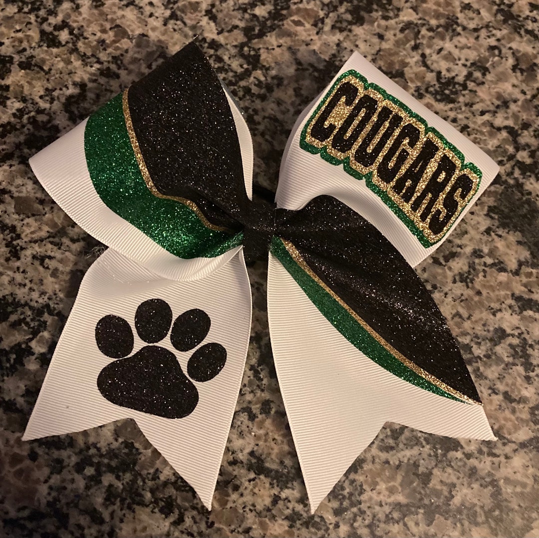 Custom Cheer Bow With Paw, Sideline Cheer Bow, Bulk Bows for Team ...