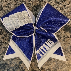 Cheer Bow in Custom Colors for School Cheer/ Full Glitter Cheer Bow ...