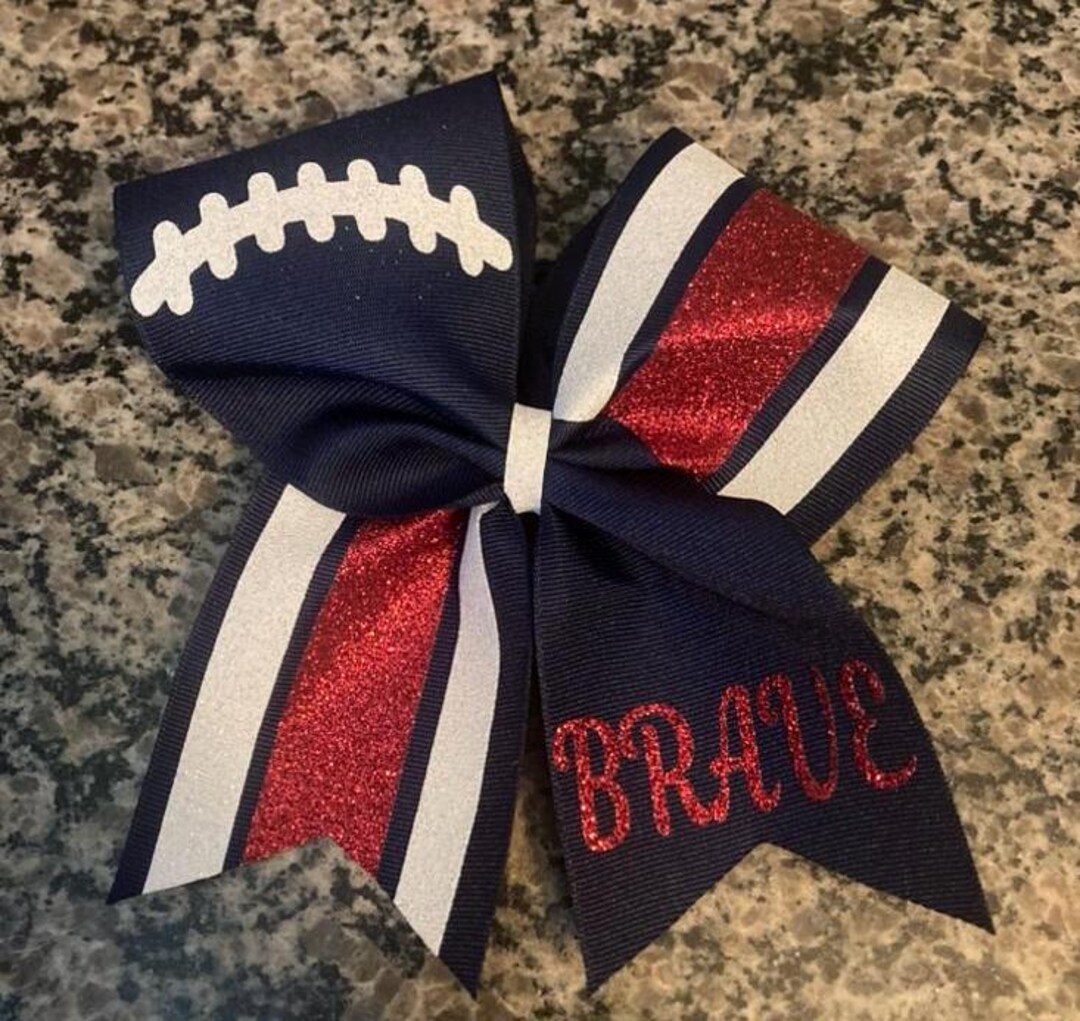 Football Cheer Bow | Personalized Cheer Bow | Custom Name and Team ...
