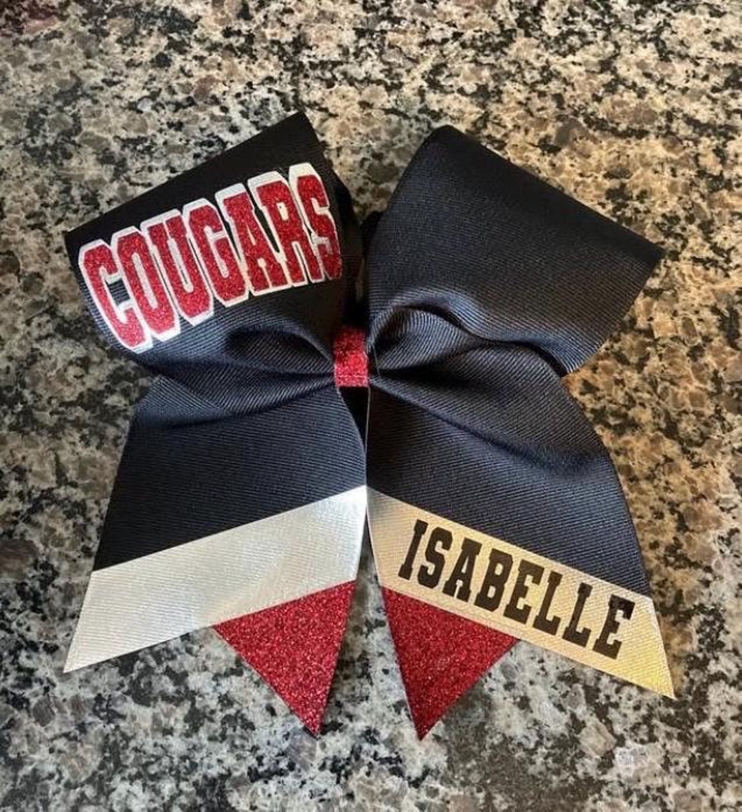 Custom Team Cheer Bow With Name. Great for Sideline Cheer, Game Day Bow ...