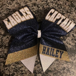 Cheer Bow With Colored Triangle Corners and Angled Stripe. Great ...
