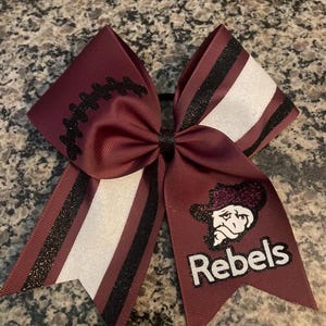 Football Cheer Bow | Personalized Cheer Bow | Custom Name and Team ...
