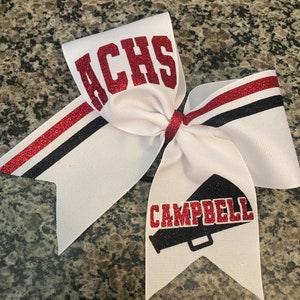 Cheer Bow/ Megaphone Cheer Bow / Team Cheer Bows/ Logo Cheer Bow ...